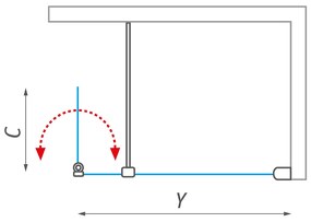 Roth Pevná boční stěna se sklopným dveřmi TCW1 - bez vaničky Varianta: šířka: 80 cm, orientace: Uni - (TCW1 800 - 745-8000000-00-02), Barva profilů a typ výplně: profily: brillant, výplň: transparent
