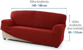 Super strečové potahy NIAGARA cihlová dvojkřeslo (š. 140  - 180 cm)