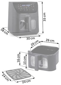 Fritéza Berdsen BD-660 černá s vysokým výkonem pro zdravé vaření