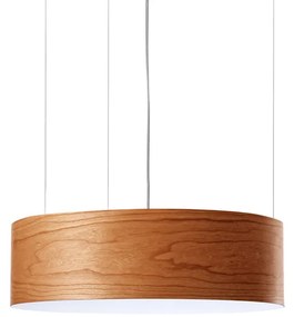 Tenké dřevěné svítidlo ve tvaru válce Gea Slim  Tenké dřevěné svítidlo ve tvaru válce Gea Slim Dekor: Přírodní třešňové dřevo