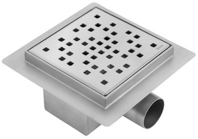 Rea Dots, nerezový odtokový žlab 120x120 mm, ocelová, REA-G6202