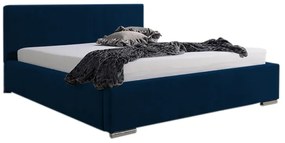 Eka Čalouněná postel Shadow - Kronos 180x200 cm Barva látky: Tmavá modrá (09), Úložný prostor: Bez úložného prostoru