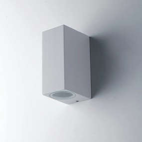 FAN I-QUBO-AP2 BCO Venkovní nástěnné svítidlo Qubo bílé, 2xGU10, IP54, 15,1 x 9,3 x 6,7 cm - FANEUROPE