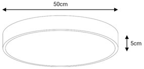 LED Stropní svítidlo FELIZ LED/50W/230V 4000K pr. 50 cm černá