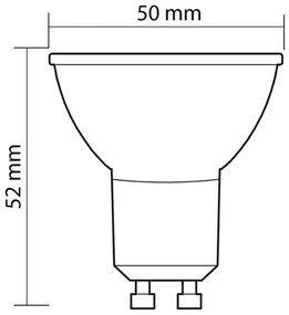 LED žárovka GU10 McLED 3W (25W) teplá bílá (2700K), reflektor 38° ML-312.169.87.0