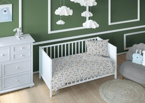 Bavlněné povlečení 160x200 včely šedožluté dětské povlečení na zip 3689 D KARO Dreamland