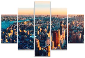 Malvis ® Vícedílný obraz Manhattan na dlani Velikost: pětidílné schody - 100x50 cm