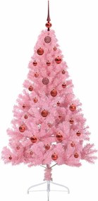 Umělý osvětlený vánoční stromeček Růžová 150 cm PVC 3397063