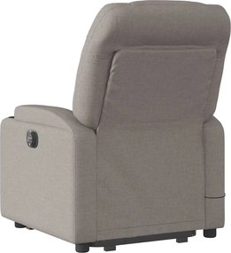 Zvedací masážní polohovací křeslo taupe textil 3204616