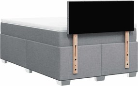 Box spring postel s matrací světle šedá 120x190 cm textil 3285827