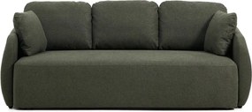 Tmavě zelená žinylková rozkládací pohovka 218 cm Laira – Kave Home