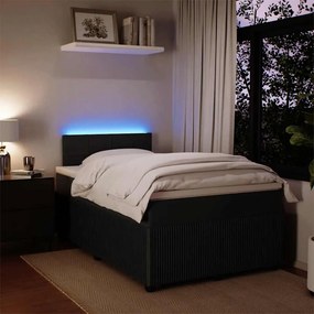 Box spring postel s matrací černá 120 x 190 cm samet 3289988