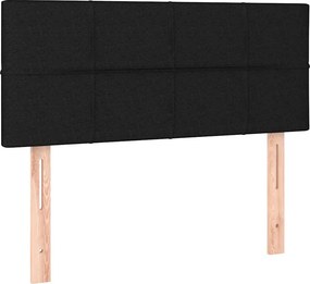 Box spring postel s matrací černá 90x200 cm textil 3126775