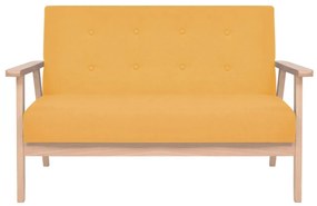 Dvoumístná sedačka, textil, žlutá 244658