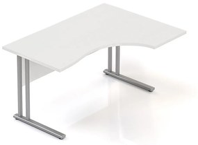 Ergonomický stůl Visio 140 x 100 cm, pravý, bílá