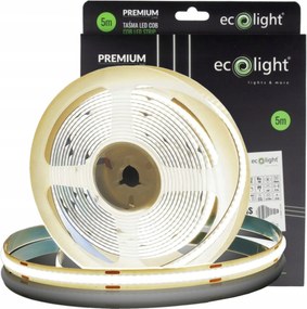 Led pásek Cob 480 Digitální tekutý Neutrální 4000K 9W/m 855lm/m 12V 5m