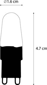 Sada 5 LED vláknových žárovek G9 1,8 W 170 lm 2300 K