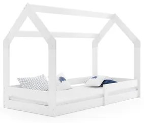 Dětská postel DOMEK I bez úložného prostoru  80x160 cm - bílá