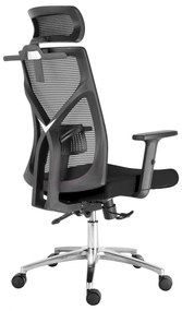 Kancelářská ergonomická židle UNI — černá, nosnost 150 kg