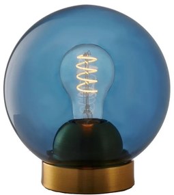 OnaDnes -20% Modrá skleněná stolní lampa Halo Design Bubbles