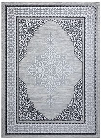 Dywany Łuszczów, Kusový koberec Gloss 8490 52 Ornament ivory/grey, 140x190, šedá, chodba / předsíň