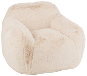 Krémové plyšové křeslo Cuttie - 98*99*75 cm