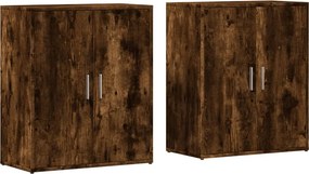 Příborníky 2 ks kouřový dub 60 x 31 x 70 cm kompozitní dřevo 3276543