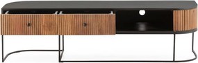 TV stolek z mangového dřeva v přírodní barvě 160x45x40 cm Curve – MOME
