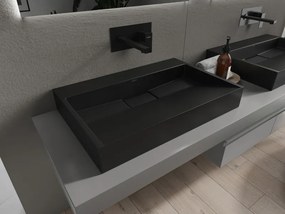 Mexen Ava umyvadlo na desku z konglomerátu B/O 70 x 46 cm, černé - 23017070