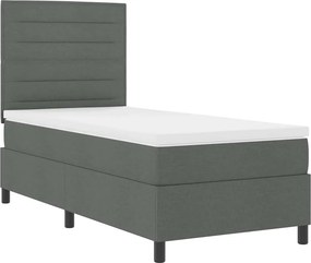 Postel s boxspringem s matrací Tmavě šedá 80 x 200 cm textil 3339267