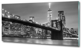 Wallmuralia Foto obraz sklo tvrzené New York noc 100x50