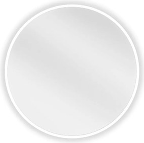 Mexen Loft kulaté koupelnové zrcadlo 50 cm, bílý rám - 9850-050-050-000-20