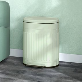 HOMCOM odpadkový koš 20 l s víkem a nožním pedálem – vyjímatelný vnitřní kbelík, tlumené zavírání – zelený, 36,5 x 31,2 x 45 cm
