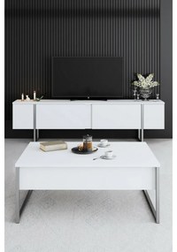 Konferenční stolek Luxe White and Silver