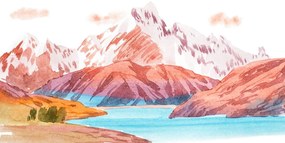 Obraz malovaná horská krajina