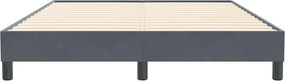 Postel Box Spring bez matrace tmavě šedá 140x210 cm samet 3315826