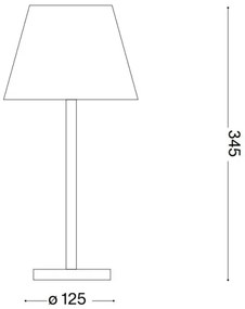 Ideal Lux - LED Stmívatelná dotyková lampa LOLITA LED/2,8W/5V IP54 hnědá