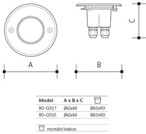 LED Venkovní nájezdové svítidlo ROAD LED/0,5W/230V IP67 3000K