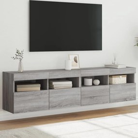 vidaXL Nástěnné TV skříňky s LED osvětlením 2 ks 80 x 30 x 40 cm [837208] Barva: šedá sonoma