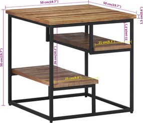 vidaXL Odkládací stolek 50 x 50 x 50 cm masivní recyklovaný teak [358519]