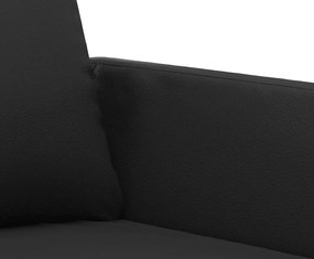 vidaXL 3dílná sedací souprava s poduškami umělá kůže [3201740] Barva: Černá