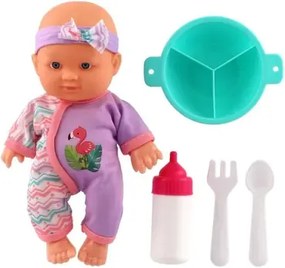 TEDDIES Panenka miminko s doplňky / 20 cm / pevné tělo / od 3 let