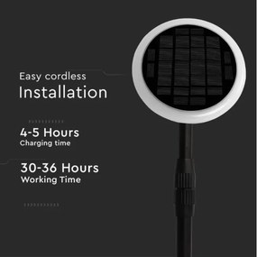LED Nastavitelná solární lampa GARDEN LED/8W/5V 60-129 cm 4000K IP65 2000 mAh