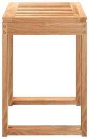 Koupelnová stolička 40 x 30 x 46 cm masivní ořechové dřevo - Default Title
