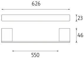 Nimco Držák na ručníky, 63 cm KIBO - Ki 14061-26