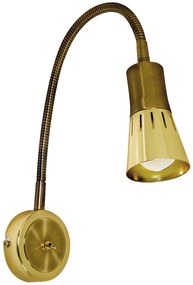 CLX Nástěnná lampička k posteli ALESSIO, 1xE14, 40W, zlatá 91-84470