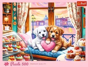 TREFL Puzzle Štěněcí láska / 500 dílků / 48 x 34 cm