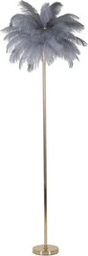 Stojací lampa Palm 160 cm šedá/zlatá