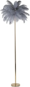 Stojací lampa Palm 160 cm šedá/zlatá