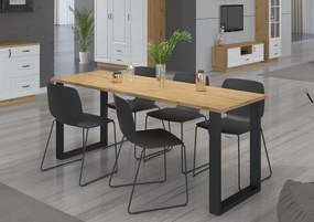 Casarredo - Komfort nábytek Jídelní stůl PILGRIM 185x67, artisan/černý kov